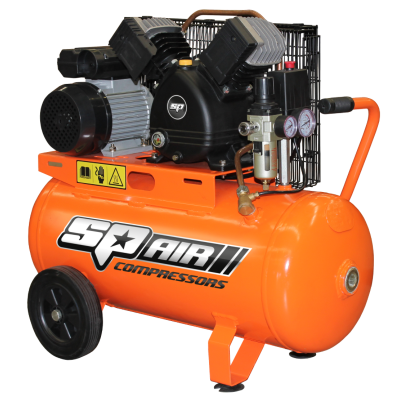 SPTools 2.2HP 50lt portable air compressor V-twin cast iron SP13-50X ...